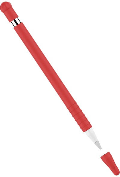 Kyver Apple Pencil 1. Nesil Uyumlu Silikon Koruma Kılıfı Kırmızı