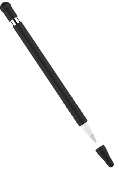 Kyver Apple Pencil 1. Nesil Uyumlu Silikon Koruma Kılıfı Siyah