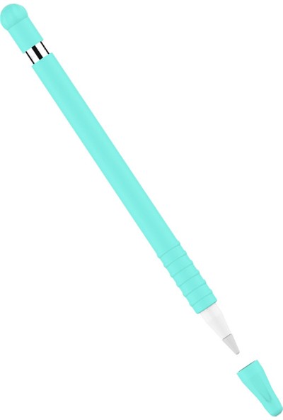 Kyver Apple Pencil 1. Nesil Uyumlu Silikon Koruma Kılıfı Turkuaz