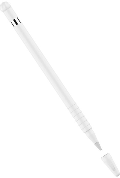 Kyver Apple Pencil 1. Nesil Uyumlu Silikon Koruma Kılıfı Beyaz