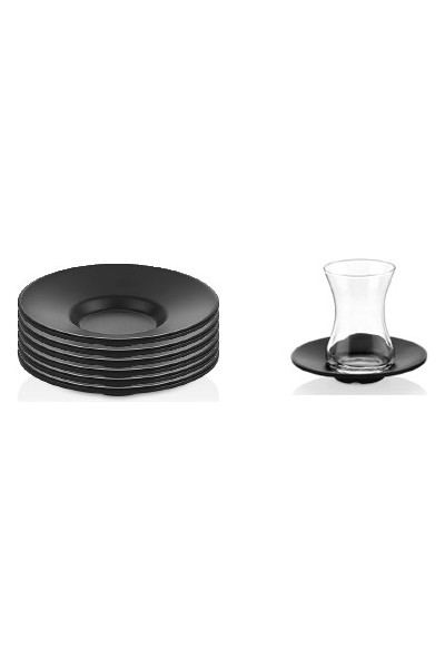Rak Concept Çay Tabağı 6 Adet - Siyah