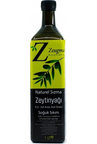 ZEUGMA Naturel Soğuk Sıkım Sızma Zeytinyağı