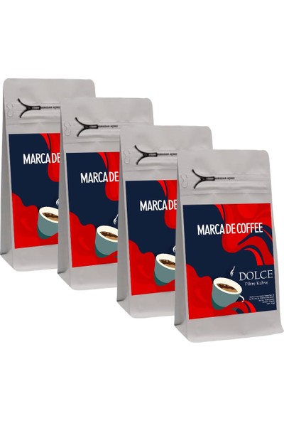 Marca De Coffee Dolce Filtre Kahve 250 gr x 4 Adet ( 1000 gr) Marca De Coffee Dolce Filtre Kahve 250 gr x 4 Adet ( 1000 gr)