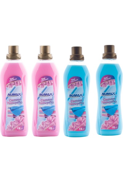 Numax Çamaşır Yumuşatıcısı Bahar Tazeliği 1000 ml X2 Çamaşır Yumuşatıcısı Taze Gül 1000 ml X2