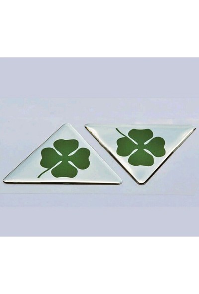 Alfa Romeo Yonca Amblem Orjinal Ölçü 3D Sticker 2 Adet Alfa Romeo Yonca Amblem Orjinal Ölçü 3D Sticker 2 Adet