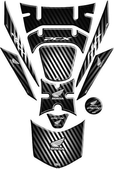 Honda Pcx 2018-2020 Full Tank Pad Set 11 Parça