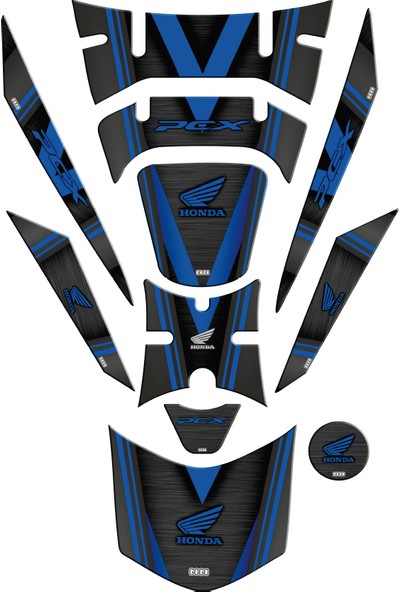 Honda Pcx 2018-2020 Full Tank Pad Set 11 Parça