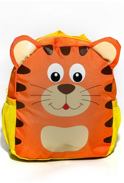 JettStore Bebek Kaplan Figürlü Turuncu Sarı 3D Çocuk Çantası