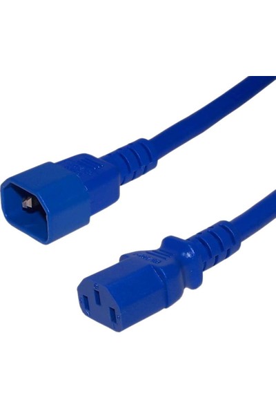 YKA C13-C14 Power Kablosu 2 Metre Mavi 3x1.5 mm YKA C13-C14 Power Kablosu 2 Metre Mavi 3x1.5 mm