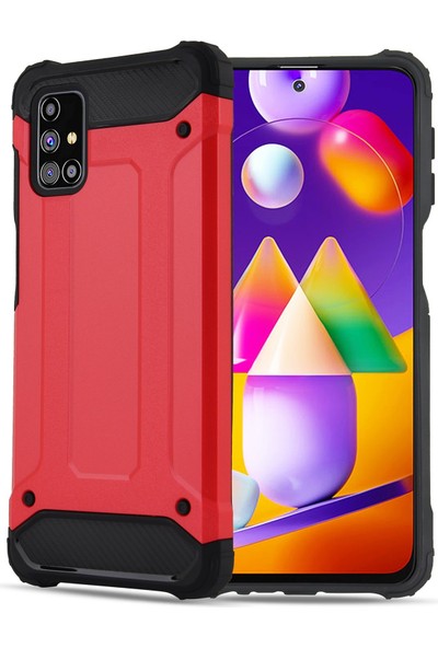 Teknolojik Reyon Samsung Galaxy M31S Kılıf - Darbelere Karşı Köşe Korumalı Kılıf