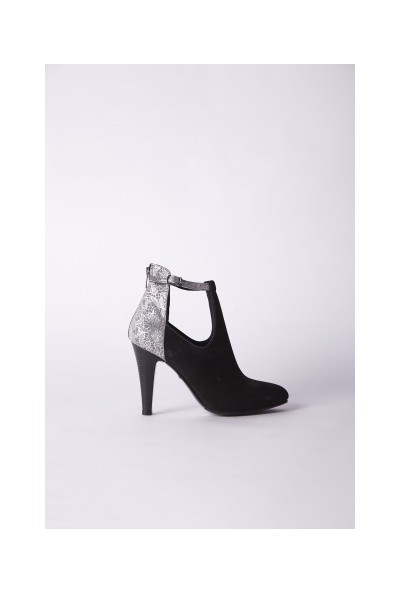 Mushoes Siyah Süet Kadın Topuklu Bot 64-1091 Mushoes Siyah Süet Kadın Topuklu Bot 64-1091