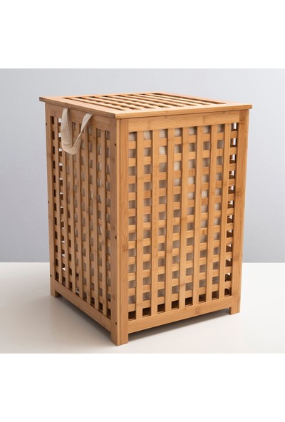 Chakra Bambu Çamaşır Sepeti M Natural - 62 x 45 x 45