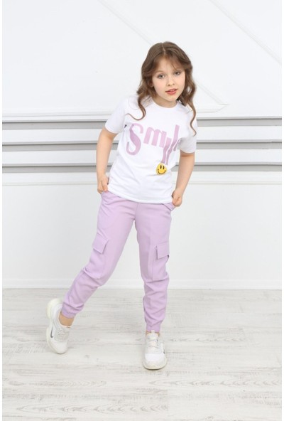 Yaren Kids Kız Çocuk Smile Alt Üst Eşofman Takım