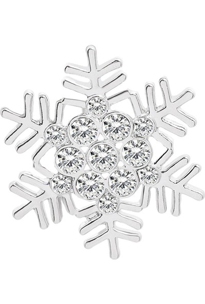 Baosity Noel Broş Pin Kadın Moda Mücevherat Broş Çocuklar Hediye Giyim Aracı Kar Tanesi 3.8x4.2 cm (Yurt Dışından)