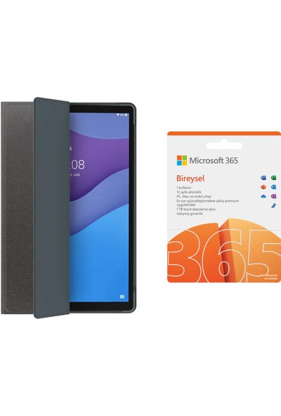 Microsoft Office 365 Bireysel 1 Yıl + Lenovo M10 Orjinal Tablet Kılıfı & Ekran Koruyucu Microsoft Office 365 Bireysel 1 Yıl + Lenovo M10 Orjinal Tablet Kılıfı & Ekran Koruyucu
