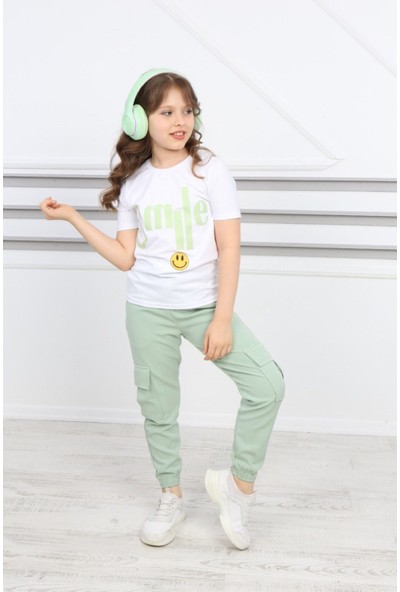 Yaren Kids Kız Çocuk Smile Alt Üst Eşofman Takım