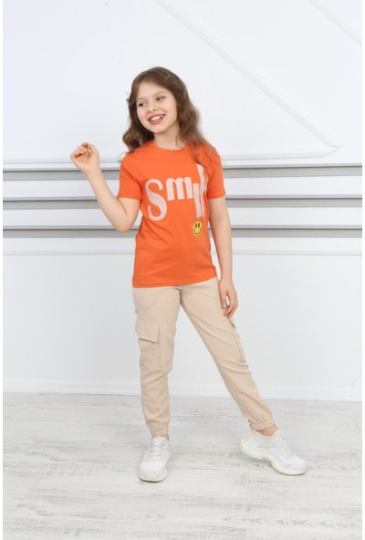 Yaren Kids Kız Çocuk Smile Alt Üst Eşofman Takım