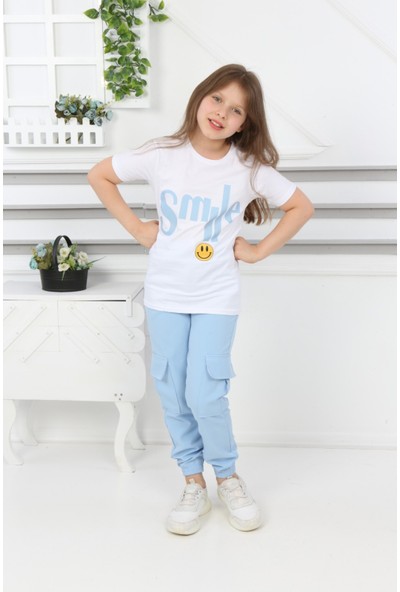 Yaren Kids Kız Çocuk Smile Alt Üst Eşofman Takım
