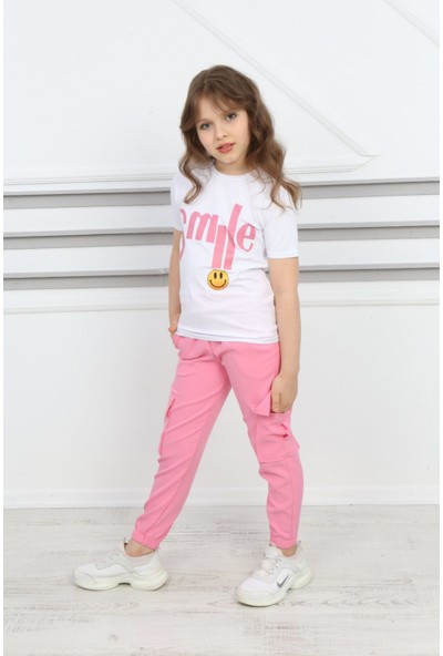 Yaren Kids Kız Çocuk Smile Alt Üst Eşofman Takım