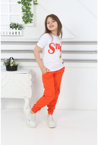 Yaren Kids Kız Çocuk Smile Alt Üst Eşofman Takım