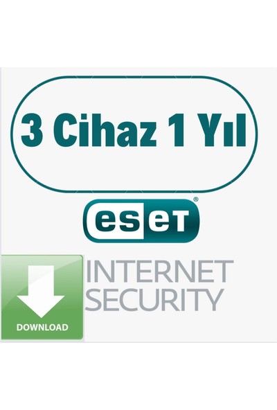 Eset Internet Security 3 Cihaz 1 Yıl - Dijital Kod