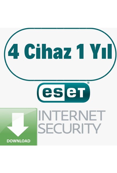 Eset Internet Security 4 Cihaz 1 Yıl - Dijital Kod