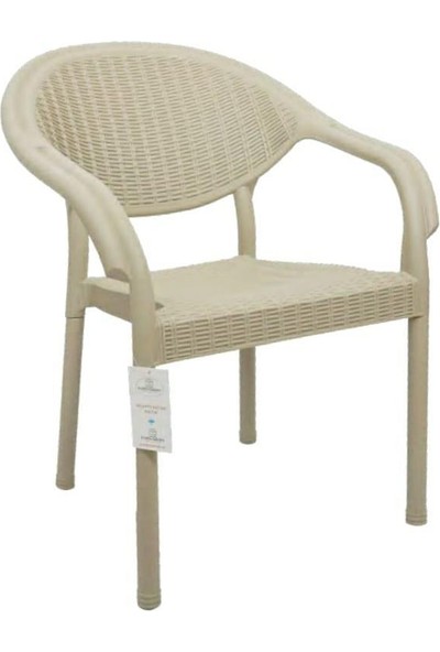 Sadık Plastik Atlantis Plastik Bambu Rattan Sandalye Kapuçino Sadık Plastik Atlantis Plastik Bambu Rattan Sandalye Kapuçino