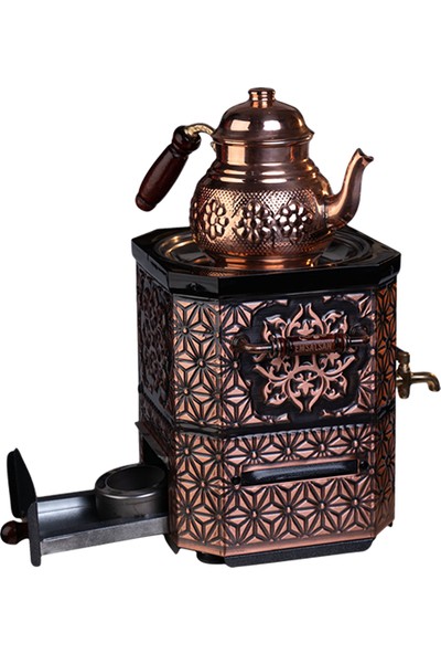 Ürünpazarı Nostaljik Jelli Bakır Çay Semaveri + Demlik Ürünpazarı Nostaljik Jelli Bakır Çay Semaveri + Demlik