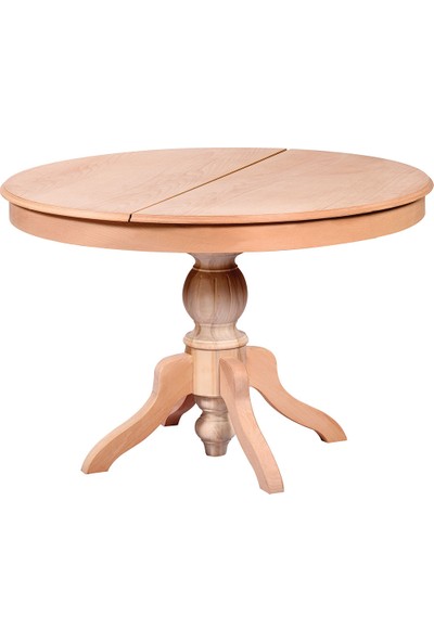 Evim-E Aksesuar 110 cm Baba Ayaklı Yuvarlak Raylı Açılır Masa Ahşap Ham&cilasız Evim-E Aksesuar 110 cm Baba Ayaklı Yuvarlak Raylı Açılır Masa Ahşap Ham&cilasız