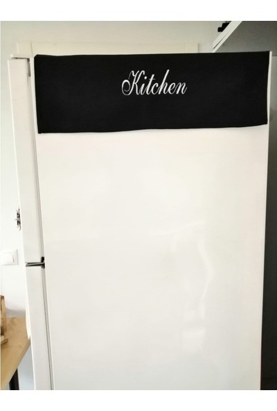 Atölye No 35 Siyah Essentials Kitchen Nakışlı Buzdolabı Örtüsü Atölye No 35 Siyah Essentials Kitchen Nakışlı Buzdolabı Örtüsü