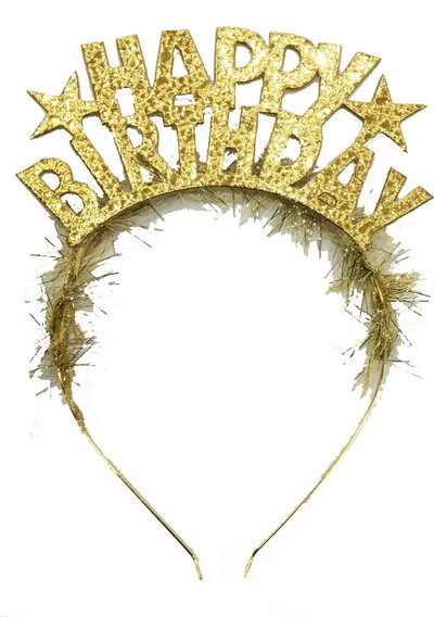 Tazador Altın Renk Happy Birthday Yazılı Eva Doğum Günü Parti Tacı Tazador Altın Renk Happy Birthday Yazılı Eva Doğum Günü Parti Tacı