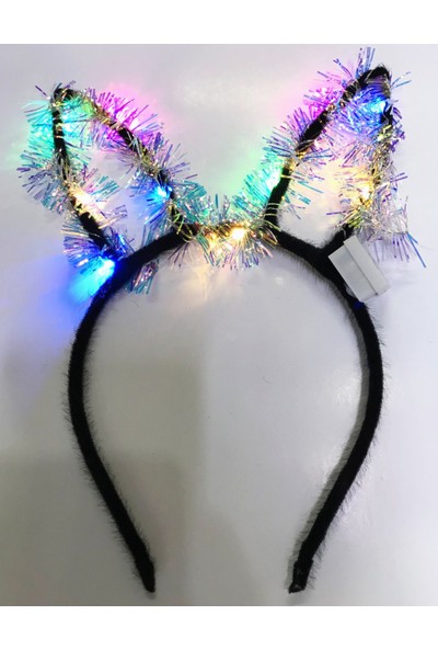 Tazador Işıklı Tavşan Tacı Püsküllü Karışık Renk 12 Adet