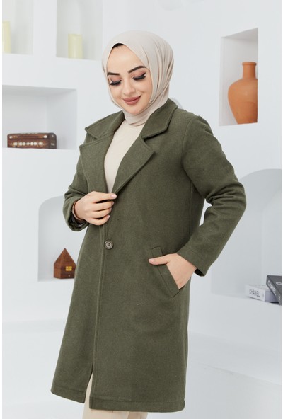 İmaj Butik Tek Düğmeli Astarlı Tesettür Kaşe/haki İmaj Butik Tek Düğmeli Astarlı Tesettür Kaşe/haki