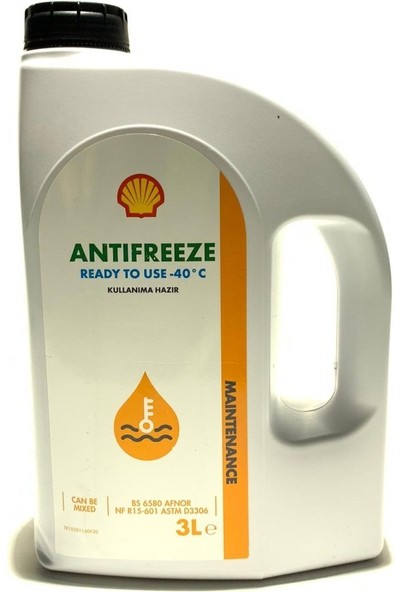 Shell Rtu Mavi Antifriz -40 Derece 3 Litre