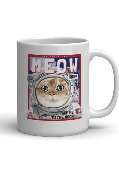 Nacarlar Tatlı Astronot Kedi Baskılı Kupa Bardak Nacarlar Tatlı Astronot Kedi Baskılı Kupa Bardak
