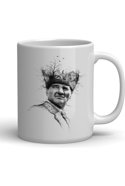Nacarlar Atatürk Baskılı Porselen Kupa Bardak Nacarlar Atatürk Baskılı Porselen Kupa Bardak