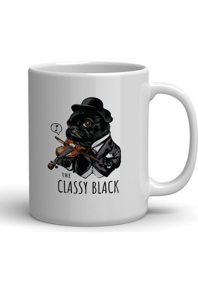 Nacarlar Keman Çalan Köpek Baskılı Kupa Bardak