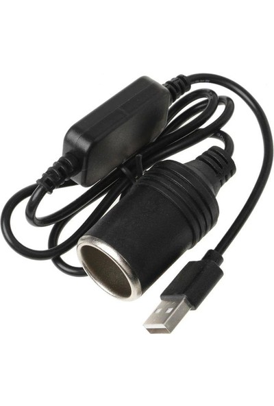 USB 2.0 5V 2A To 12V 1000MA Dişi Oto Çakmaklık Çevirici 1m