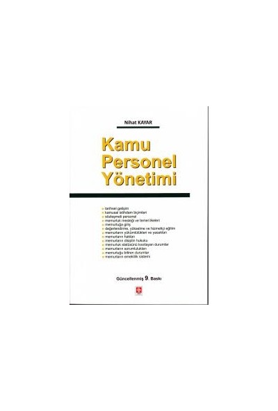 Kamu Personel Yönetimi - Nihat Kayar Kamu Personel Yönetimi - Nihat Kayar