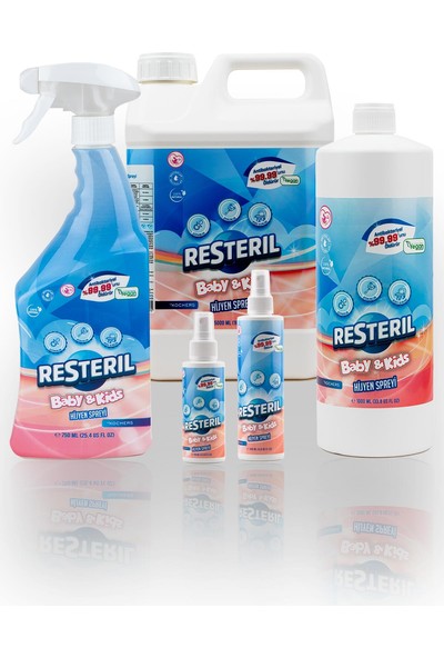 Resteril %100 Doğal Alkolsüz Bebek Çocuk Dezenfektan Su Bazlı Oyun Alanı Yüzey Temizleyici Hijyen Sprey Seti Resteril %100 Doğal Alkolsüz Bebek Çocuk Dezenfektan Su Bazlı Oyun Alanı Yüzey Temizleyici Hijyen Sprey Seti