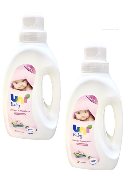 Uni Baby Bebek Çamaşır Yumuşatıcı 2'li 1000ML Hipoalerjenik Avantaj Paketi
