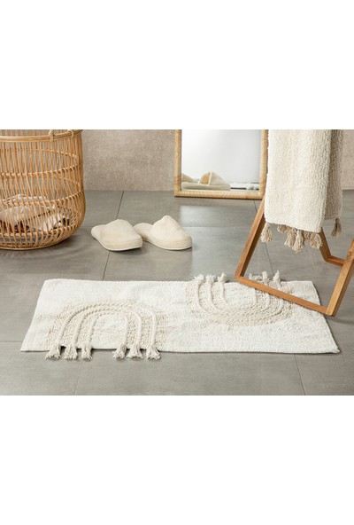 English Home Hill Pamuklu Banyo Paspası 60X90 cm Krem