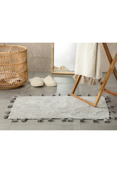 English Home Fancy Pamuklu Banyo Paspası 60X90 cm Açık Gri English Home Fancy Pamuklu Banyo Paspası 60X90 cm Açık Gri