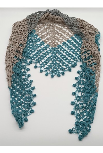 Örgücüm El Örgüsü Boyun Şalı Üçgen Model