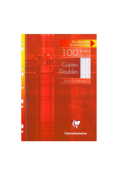 Clairefontaine A4 Seyes Klasör Yedeği. Fransız Kareli, Katlanmış Sayfalı. 100 Sayfa