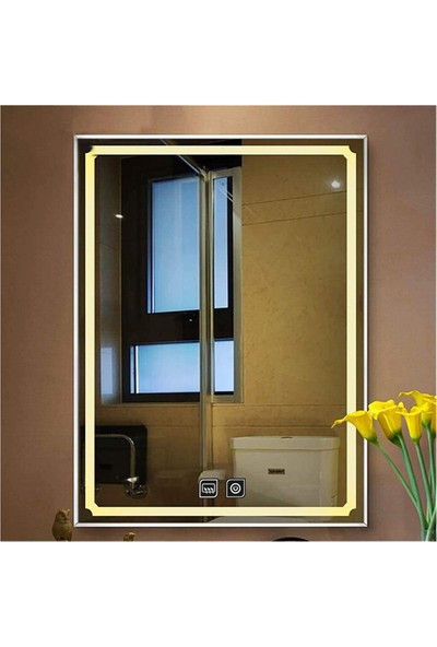 Global Led Mirror 75 x 105 cm Dokunmatik Tuşlu Buğu Çözücü Ledli Banyo Aynası Dekoratif Ayna Global Led Mirror 75 x 105 cm Dokunmatik Tuşlu Buğu Çözücü Ledli Banyo Aynası Dekoratif Ayna