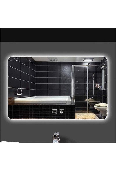 60 x 70 cm Dokunmatik Tuşlu Buğu Çözücü Ledli Banyo Aynası Dekoratif Ayna 60 x 70 cm Dokunmatik Tuşlu Buğu Çözücü Ledli Banyo Aynası Dekoratif Ayna
