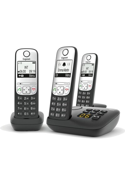 Gigaset A690A Trio 3 Ahizeli Telesekreterli Telsiz Telefon Gigaset A690A Trio 3 Ahizeli Telesekreterli Telsiz Telefon