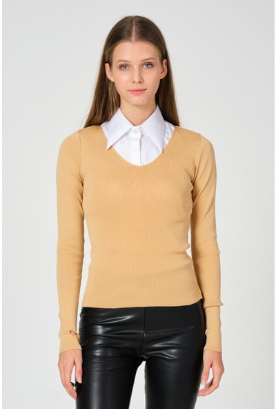 Rakam1973 Kadın Sahte Gömlek Yaka Rakam1973 Kadın Sahte Gömlek Yaka