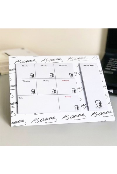 Partisüs M.kemal Atatürk Tasarımlı Haftalık Planner